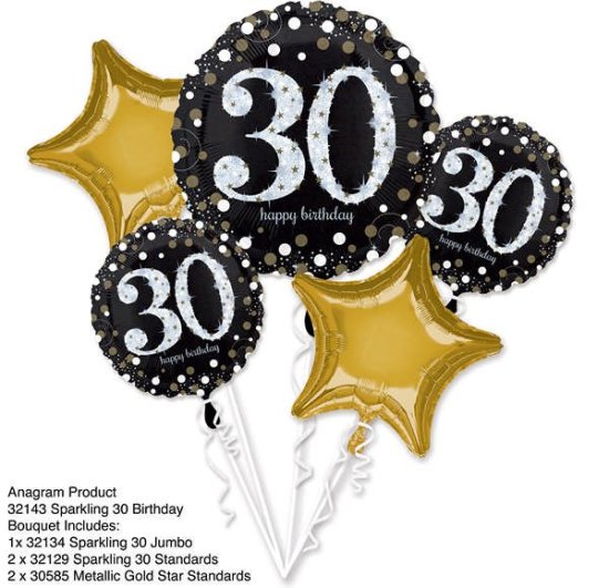 Kjøp 30 Års Ballonger Fargemiks Online - Nå kun 59 - Temashop.no