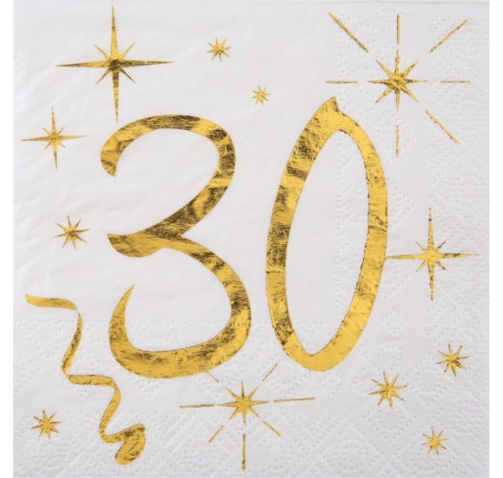 Rund 30th Birthday Folieballon Guld til 29 kr. på Temashop.dk