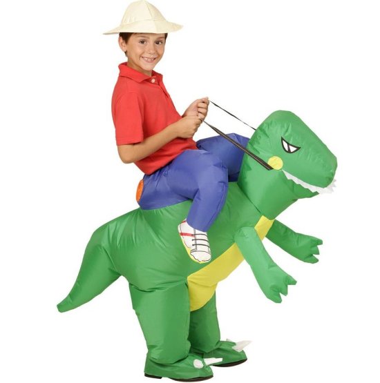 Oppustelig T-Rex Børnekostume til 599 kr. på Temashop.dk