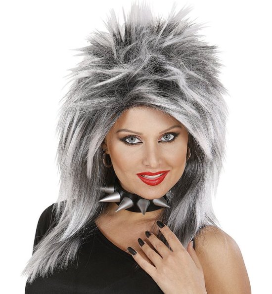 Grå paryk - Køb grå parykker til udklædning på Temashop