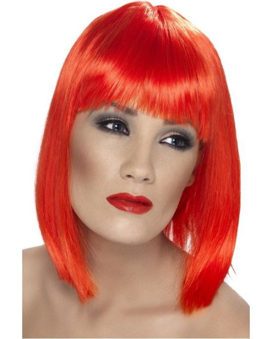Köp Glamourperuk med långt rött hår Här - Snabb Leverans - Temashop.se