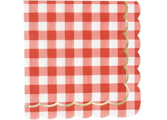 Ternede Picnic Paptallerkener Rød/Hvid til 39 kr. på Temashop.dk